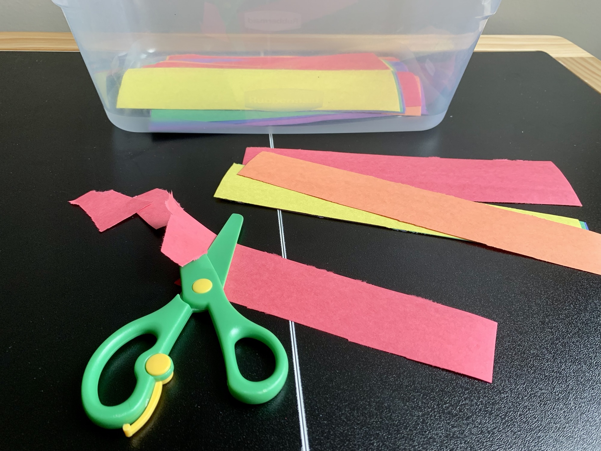 The Best Fine Motor Scissor Bin for Kids - Moments Enriched